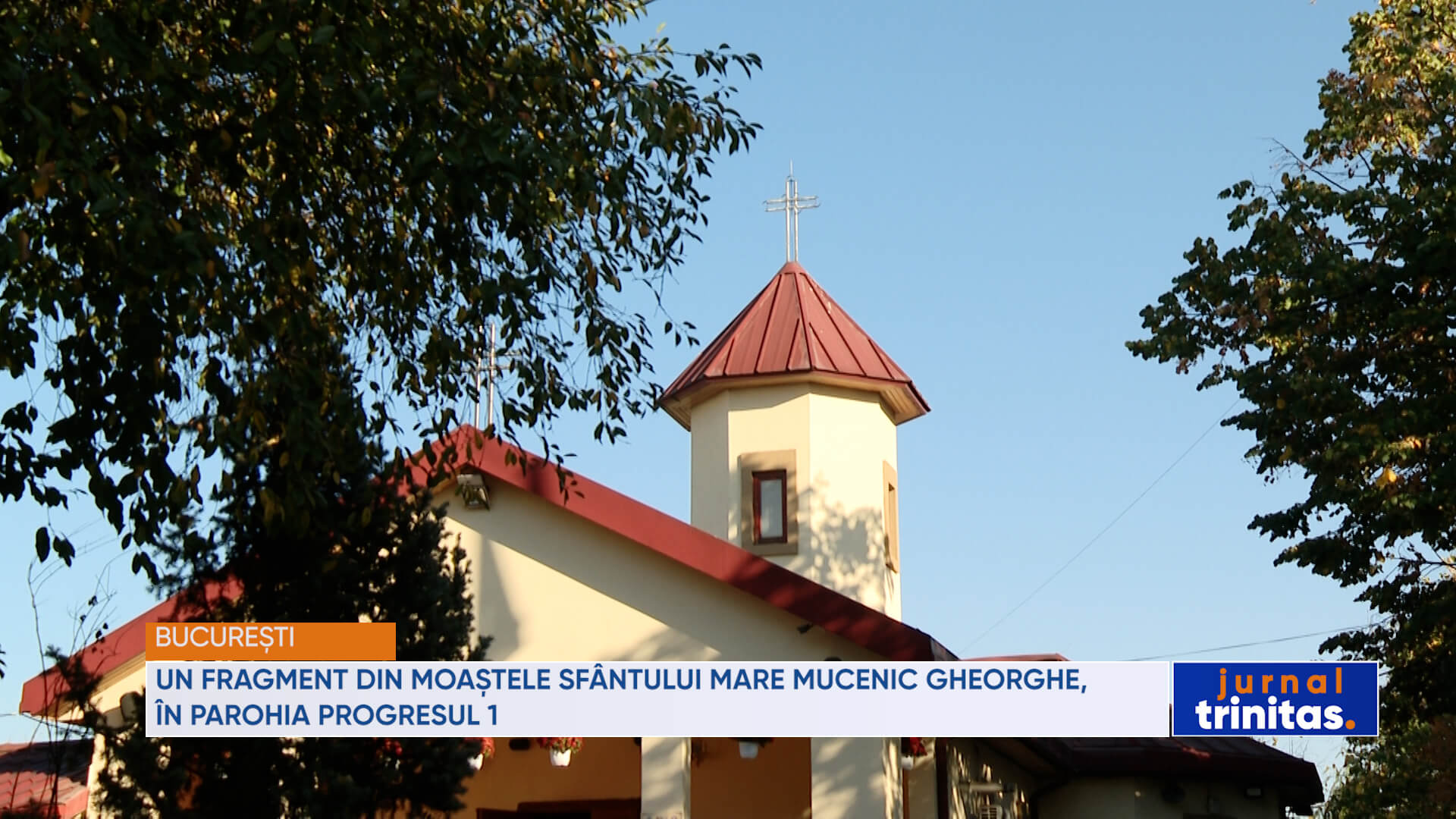 Un fragment din moaștele Sfântului Mare Mucenic Gheorghe, în Parohia Progresul 1, din Capitală ...