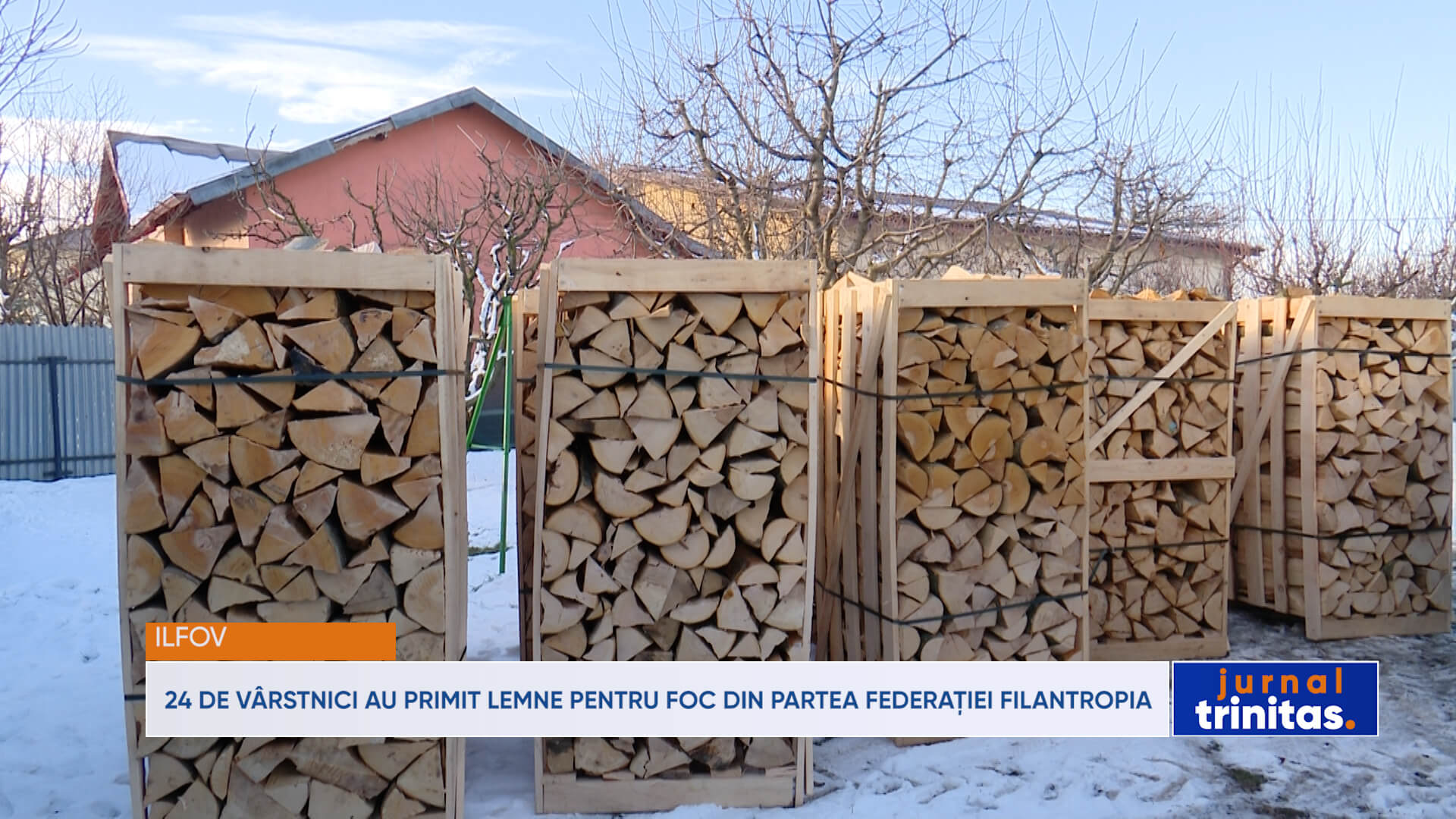 24 de vârstnici au primit lemne pentru foc din partea Federației ...