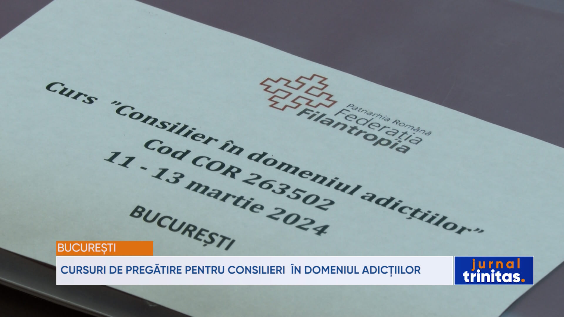 Cursuri de pregătire pentru consilieri în domeniul adicțiilor - TRINITAS TV