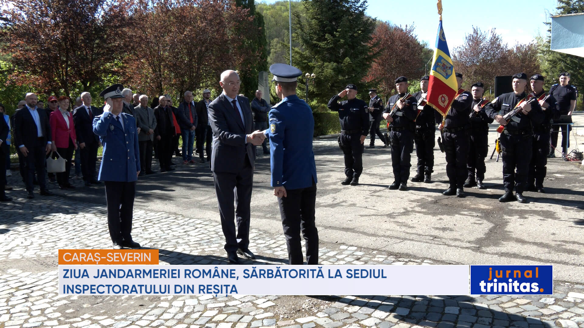 Ziua Jandarmeriei Române, sărbătorită la sediul Inspectoratului din Reșița - TRINITAS TV