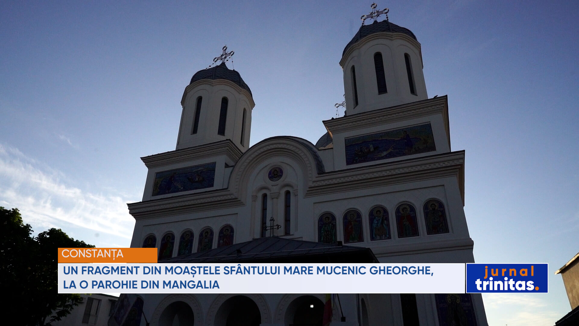 Un fragment din moaștele Sfântului Mare Mucenic Gheorghe, la o parohie din Mangalia - TRINITAS TV