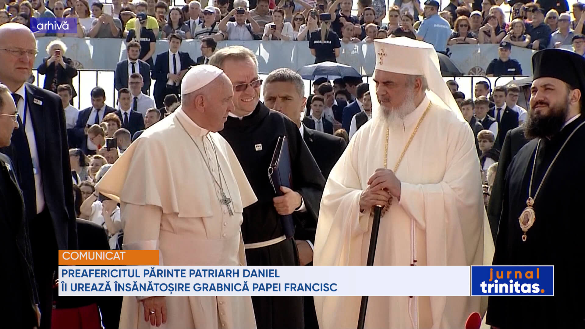 Patriarhul României îi urează însănătoșire grabnică Papei Francisc - TRINITAS TV