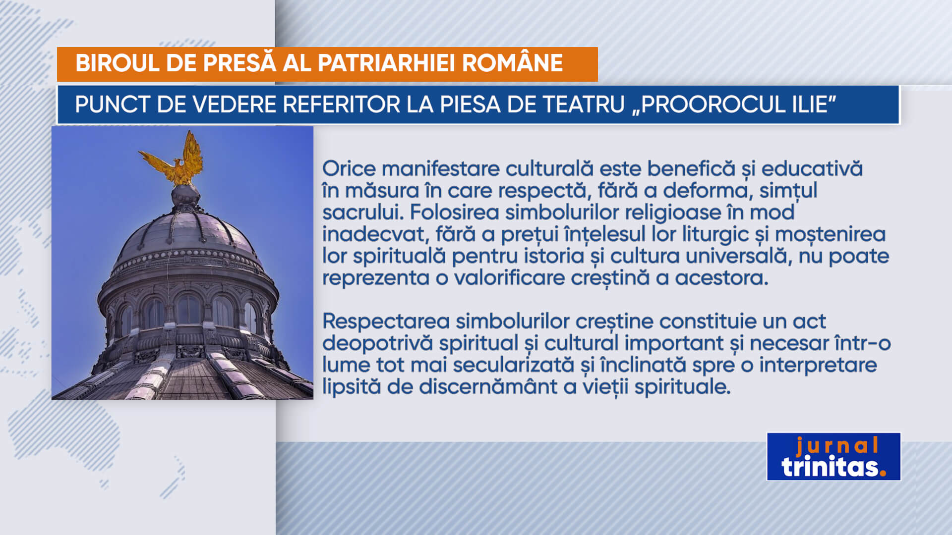 Punct de vedere referitor la piesa de teatru „Proorocul Ilie” - TRINITAS TV