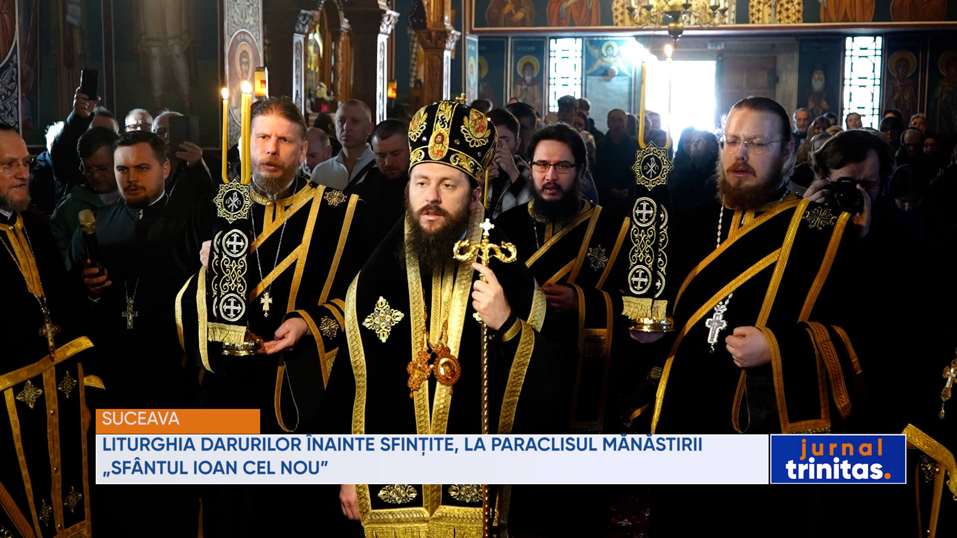 Liturghia Darurilor înainte sfințite, la Paraclisul Mănăstirii „Sfântul Ioan cel Nou de la ...