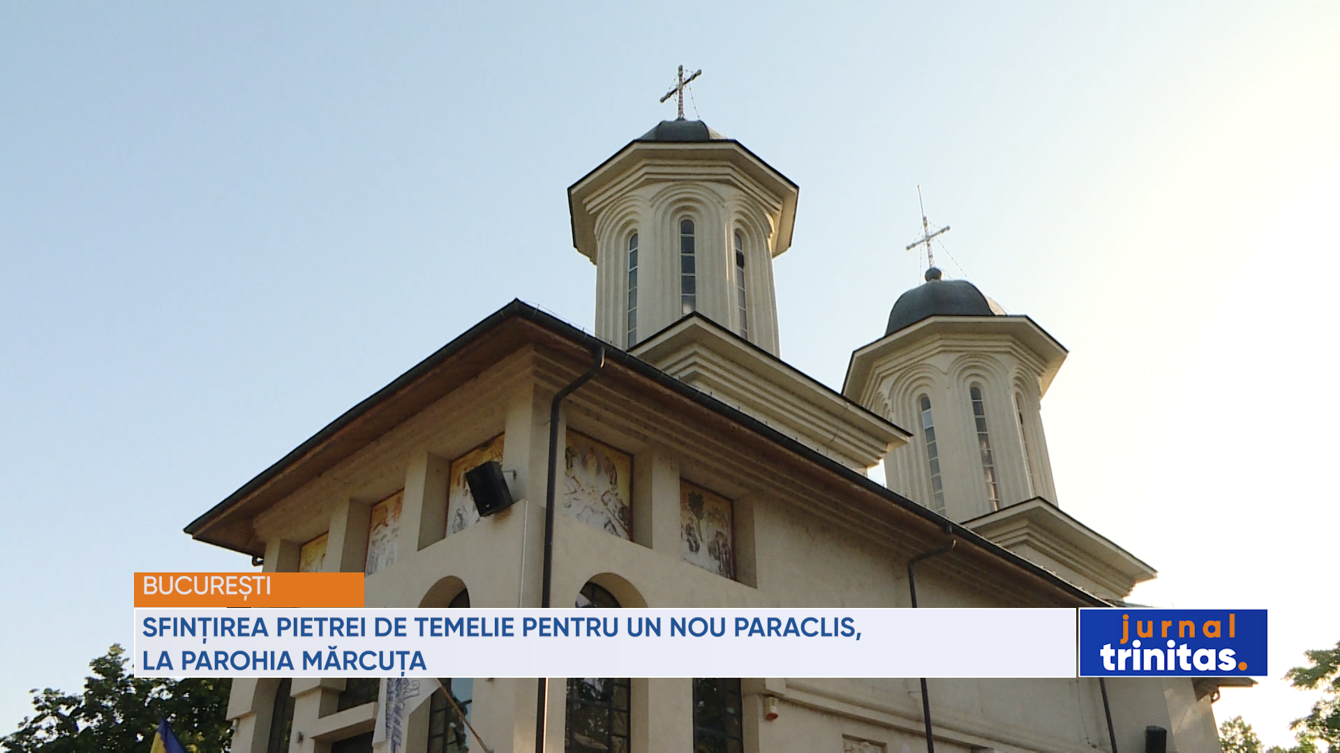 Sfințirea pietrei de temelie pentru un nou paraclis, la Parohia Mărcuța - TRINITAS TV