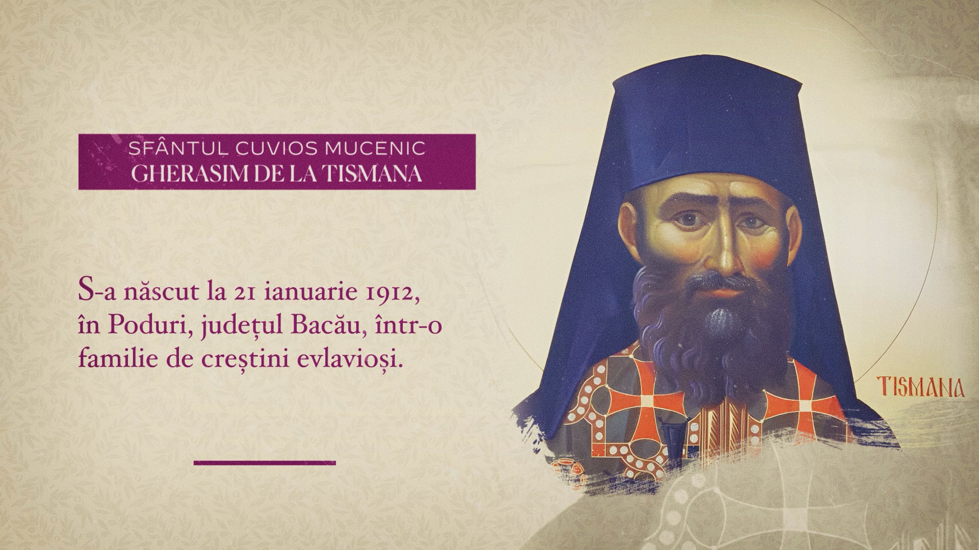 Sfântul Cuvios Mucenic Gherasim de la Tismana – 26 decembrie - TRINITAS TV
